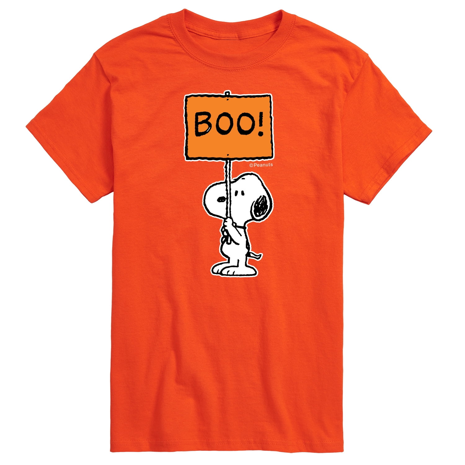 Peanuts - Snoopy Boo Sign - Men's Short Sleeve Graphic T-Shirt ...