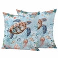 Sea Turtle Outdoor Waterproof Throw Pillow Covers 20x20 Set of 2 ...