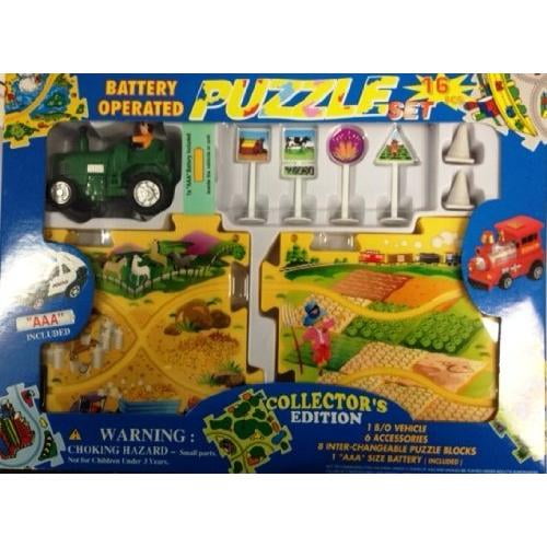 Puzzle Car Set -- Battery Operated Farm Tractor - Walmart.com