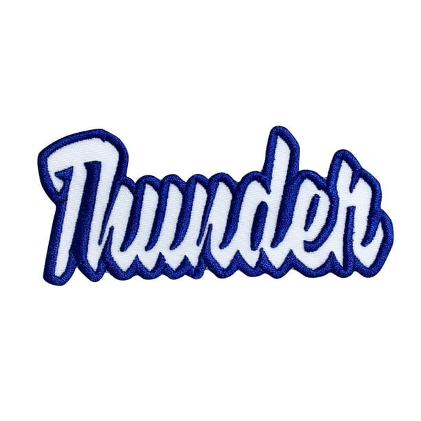 Thunder - Royal Blue/White - Team Mascot - Words/Names - Iron on ...