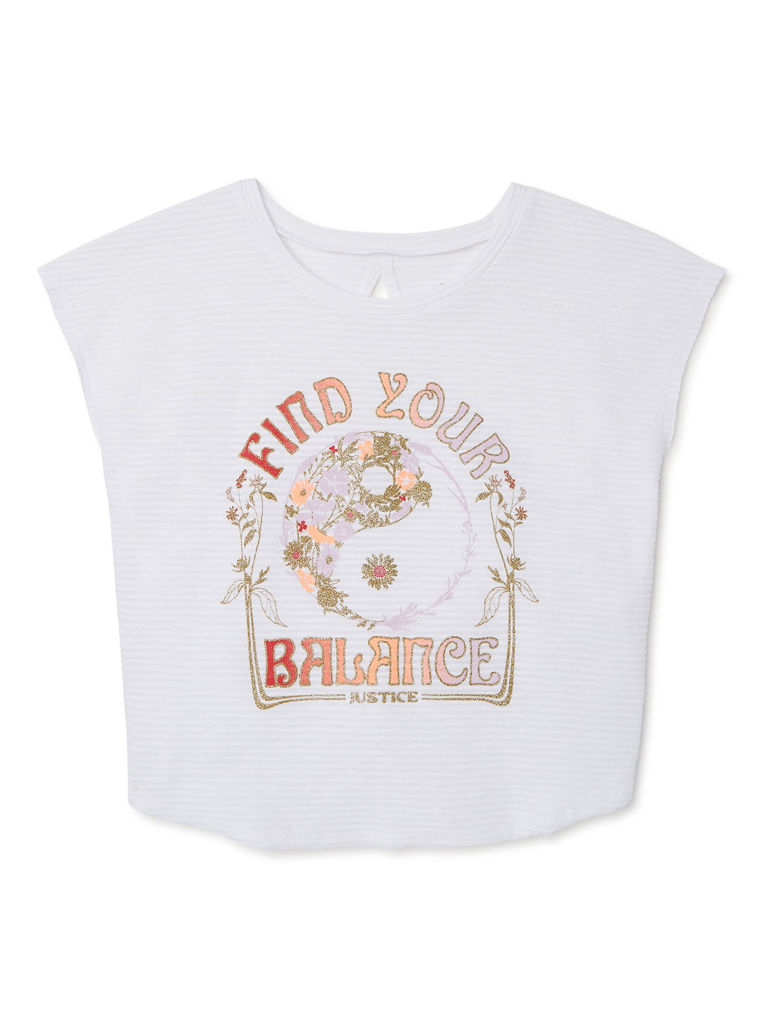 Justice Girls Open Back Graphic T-Shirt, Sizes 5-18 & Plus - Walmart.com