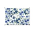 Blue Rose Sun Shade Sail 8'X10' Country Blue Flower Floral Green Vine ...