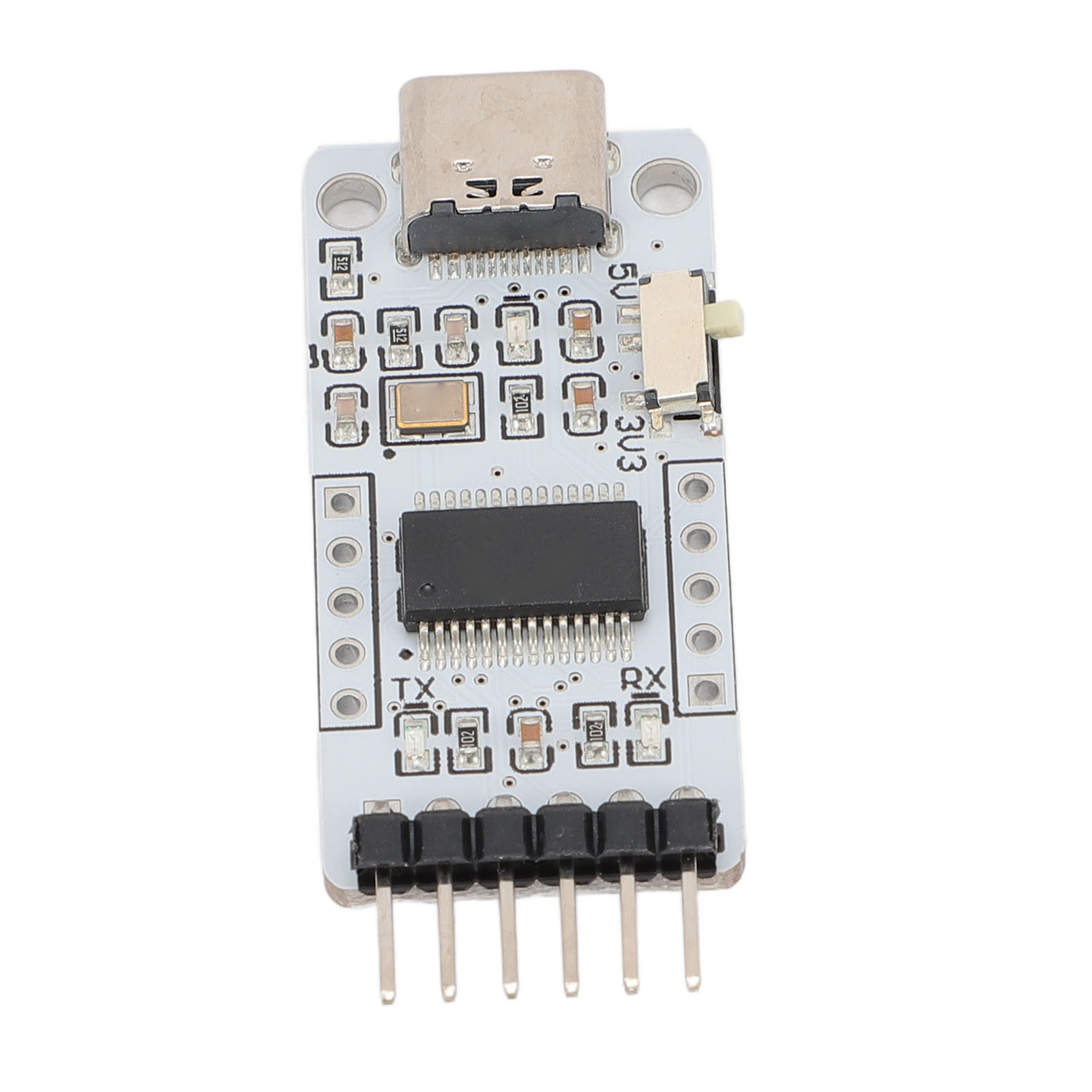 FT232RL USB To TTL Serial Adapter Module, 3 LED 3.3V 5V Compact PCB USB ...