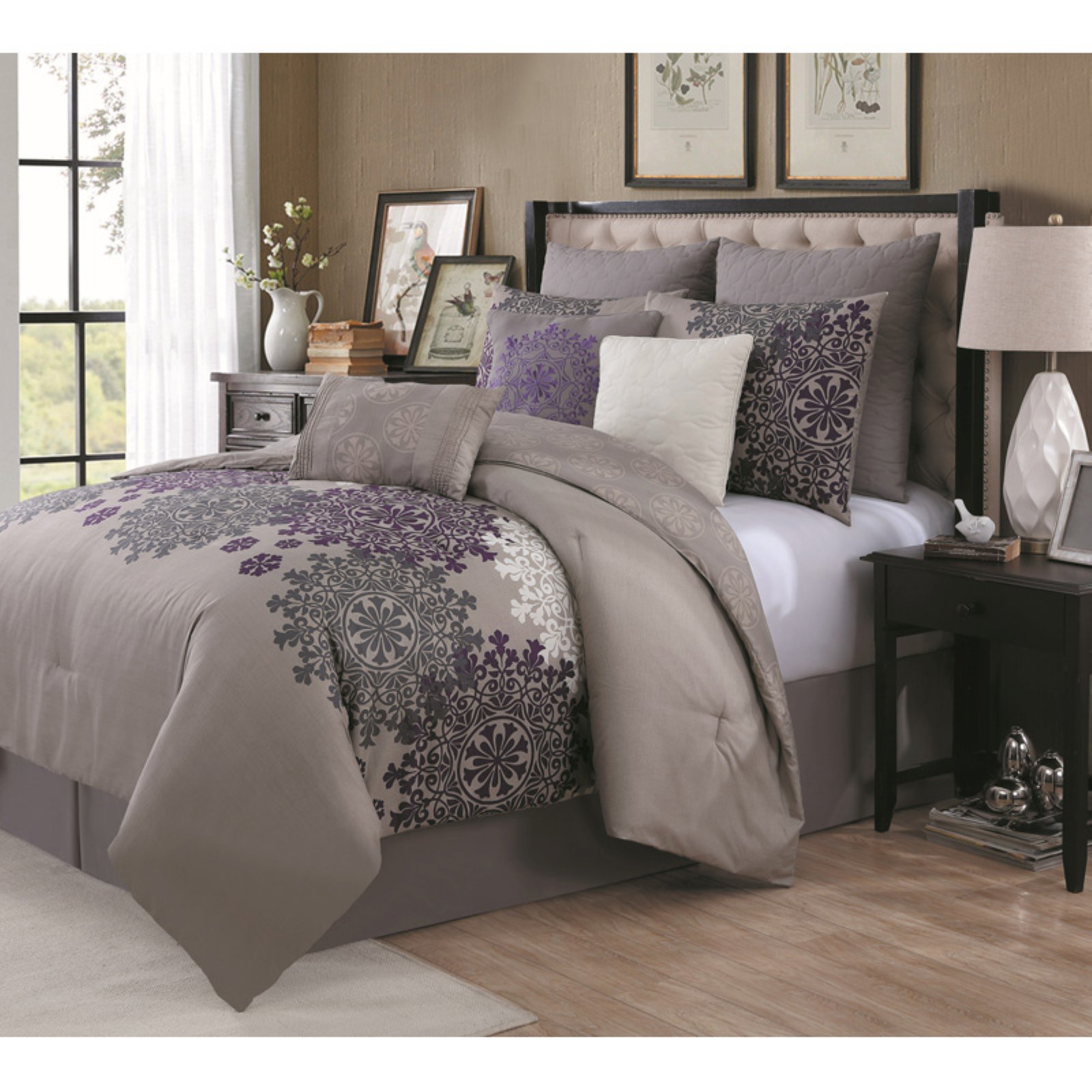 Avondale Manor Amber 9pc Comforter Set - King - Aqua - Walmart.com