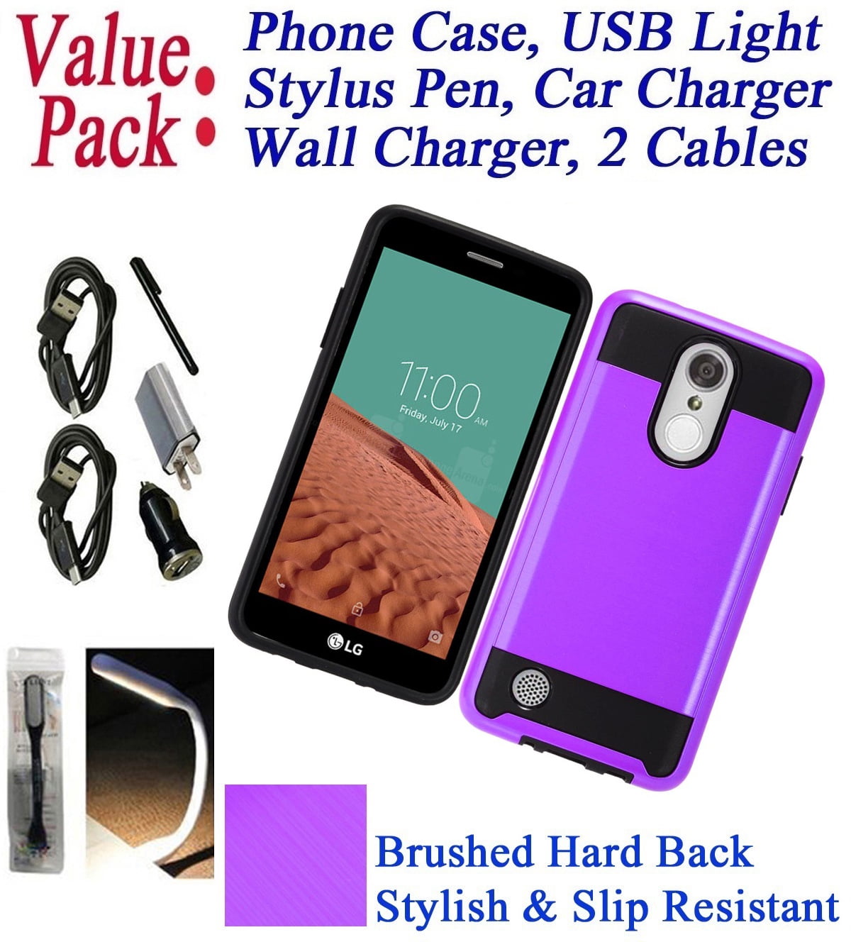 Value Pack Cables Chargers + for 5" LG K8 2017 LG FORTUNE Case Phone ...