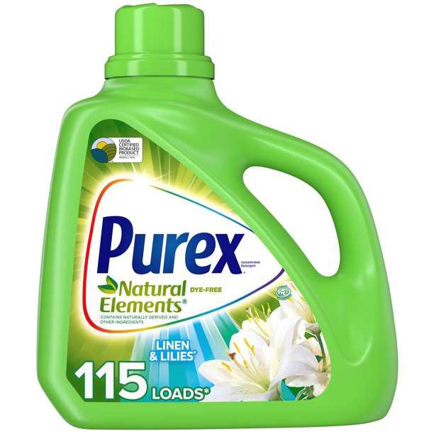 Purex Liquid Laundry Detergent, Natural Elements Linen & Lilies, 150 ...