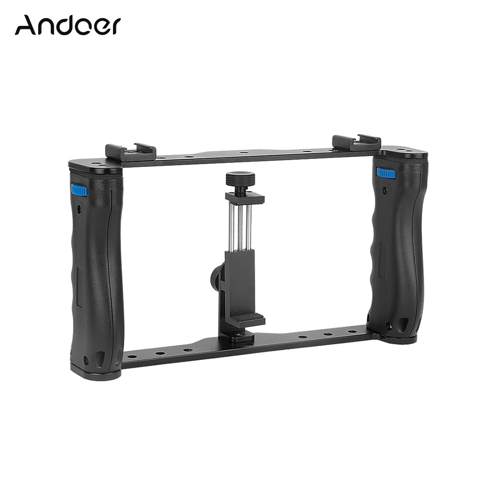 Andoer Professional Dual Handheld Smartphone Photographic Bracket ...