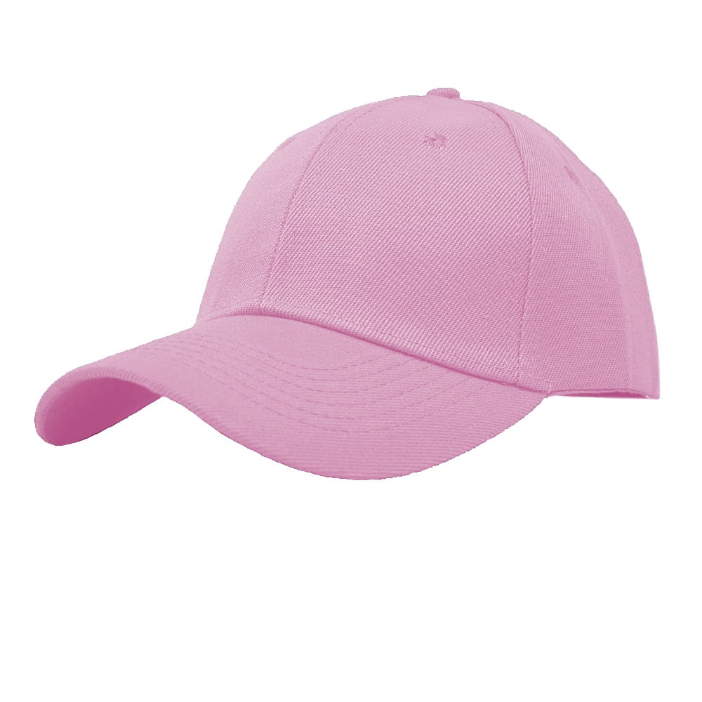 Glory Max Plain Solid Baseball Cap Sun Visor Adjustable Ball Hat Baby Pink - Walmart.com
