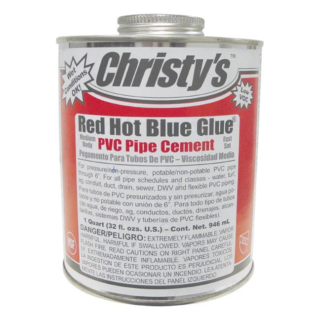T Christy Enterprises 4038840 32 oz Red Hot Blue Glue PVC Cement ...