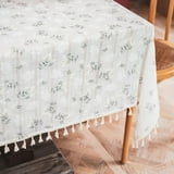 Korean Style Small Daisy Cotton Floral Tablecloth,Tea Table Decoration ...