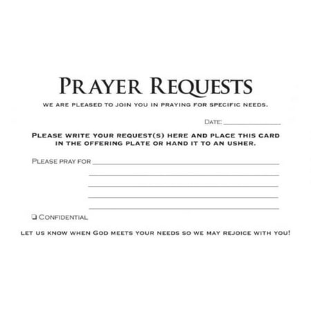 Warner Press 306818 Pew Card-Prayer Requests Psalm 55 Ezto 17 - Pack of ...