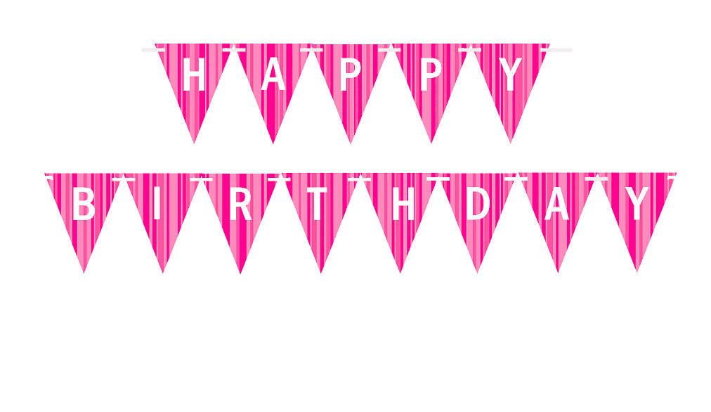 Paper & Party Supplies Pink Happy Birthday Bunting Party Supplies etna ...