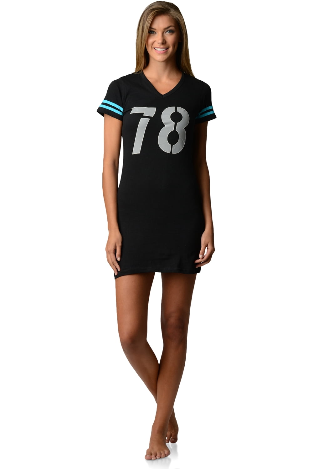 Womens Athletic Graphic Dorm Sleep Nightshirt Tee - Walmart.com
