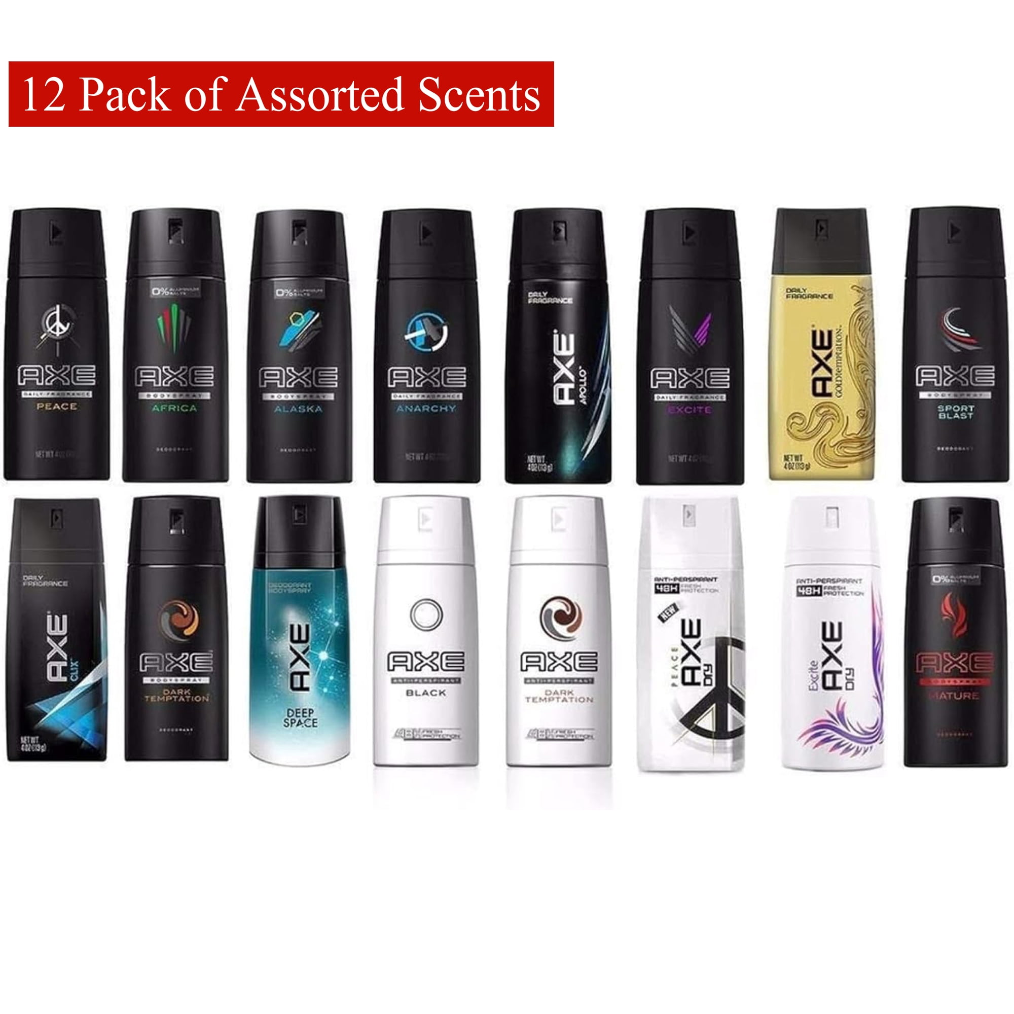 Click here for 12 Pack Of Axe Men Body Spray Deodorant Mix Within... prices