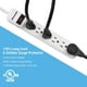 DEWENWILS 6-Outlet Power Strip Surge Protector , 15ft. Extra Long Cord ...