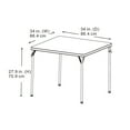 Mainstays 34inch Straight Top Folding Table, Card Table, Black ...