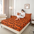 jejeloiu Bold Damask King Sheets,Modern Floral Bedding For Adults ...
