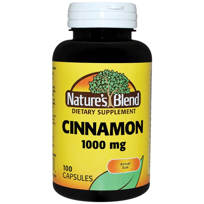 Nature's Blend Cinnamon Capsules, 1000mg, 100 Ct - Walmart.com