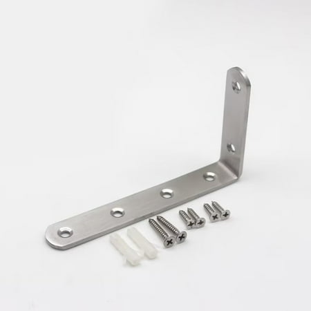 8Pcs Stainless Steel Right Angle Bracket, Wall Shelf Bracket, Wood ...