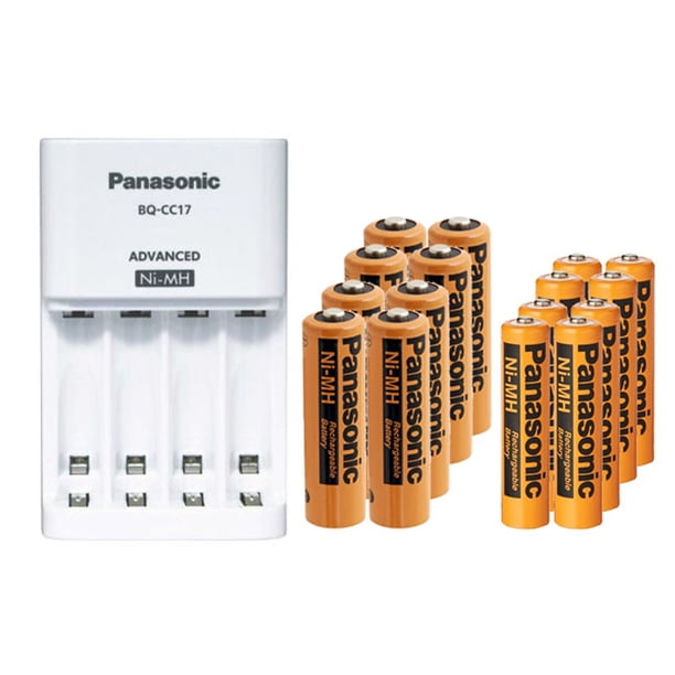 Panasonic BQ-CC17 Smart Battery Charger + 8 AA (2000mAh) + 8 AAA ...