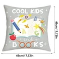 Jubipavy 17.72" × 17.72" Reading Theme Pillow Cover, Letter Printed ...