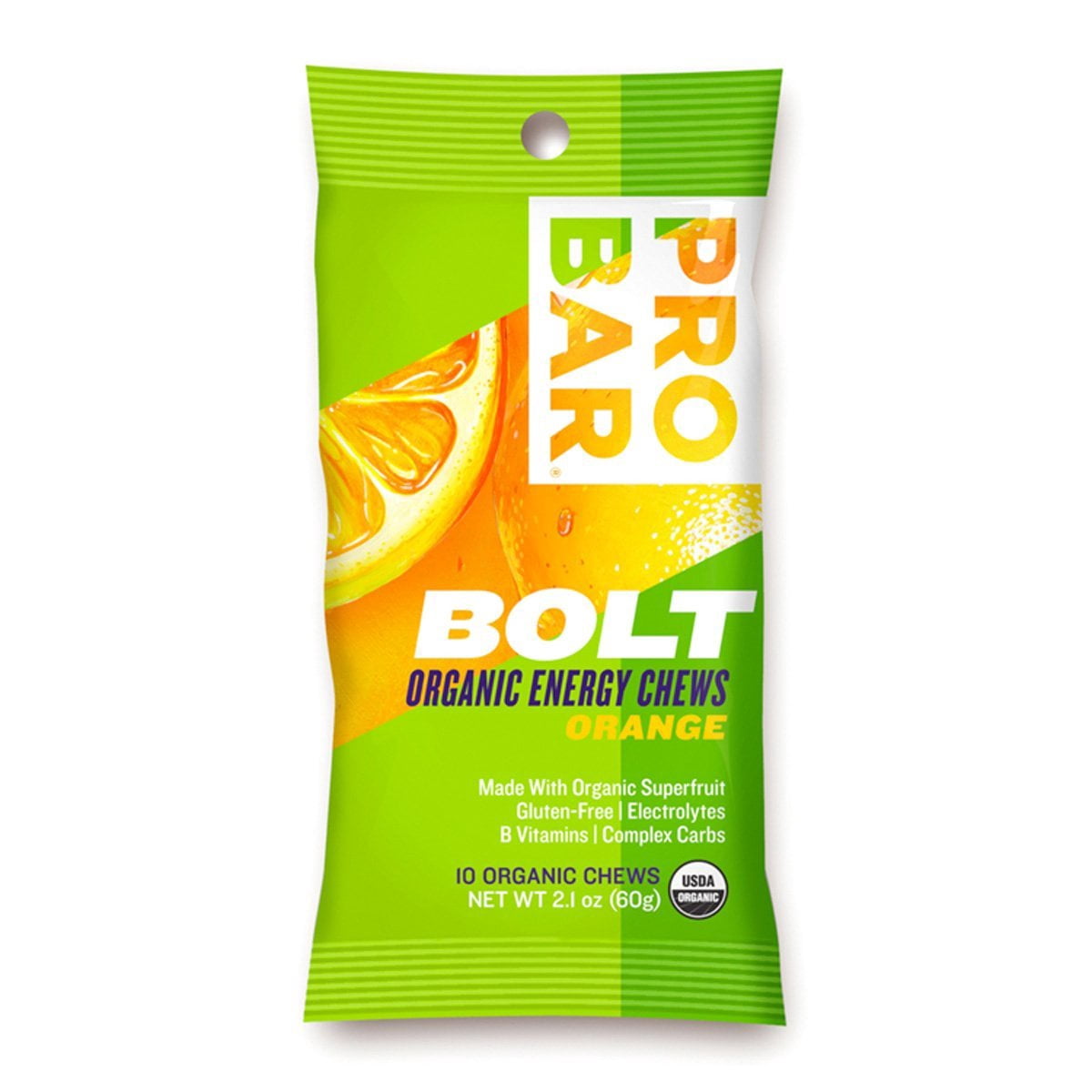 PROBAR - BOLT Organic Energy Chews - Orange - USDA Organic, Gluten-Free ...