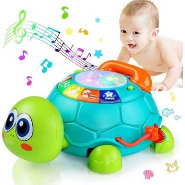 Musical Crawling Turtle Toy for 6-24 Months, Light & Sound, Ideal Gift ...