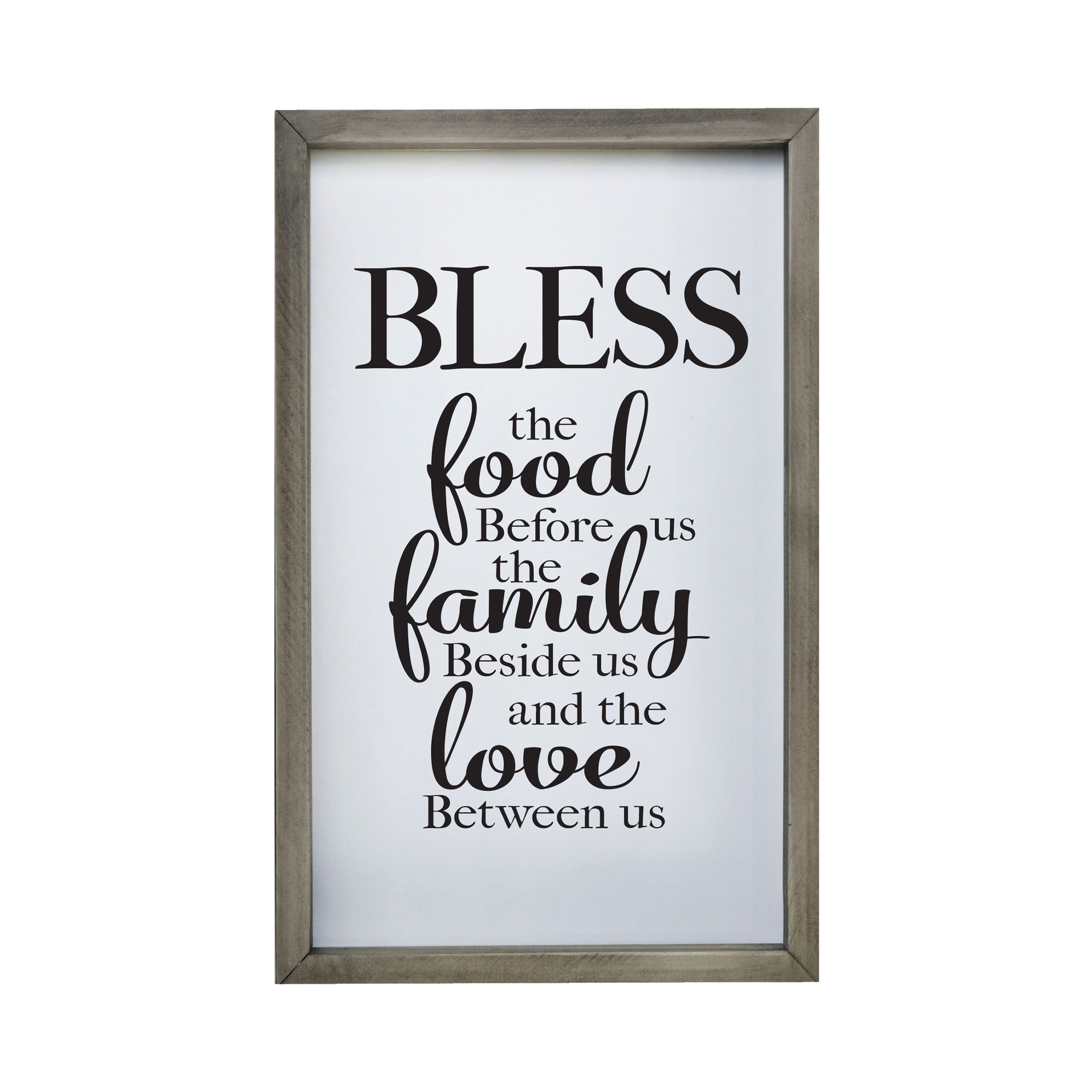 Modern Framed Shadow Box 12x18 Bless The Food - Walmart.com