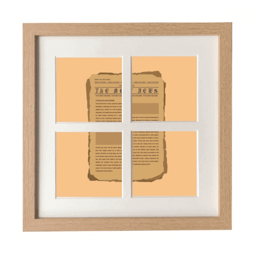 Nostalgic Effect Newspaper Frame Wall Tabletop Display 4 Openings ...