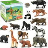 Toymany 14PCS 1-2" Tiny Jungle Animal Figures Toy, Realistic Safari ...