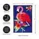 Evergreen Flag, Floral Flamingo Garden Applique Flag, 18'' x 0.25 ...