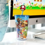 Super Mario Bros. Character 16oz Acrylic Travel Cup with Unique 1-Up ...