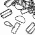 15pcs Bag Hardware Swivel Snap Hooks,Tri-glide Slide Buckles,D Rings ...