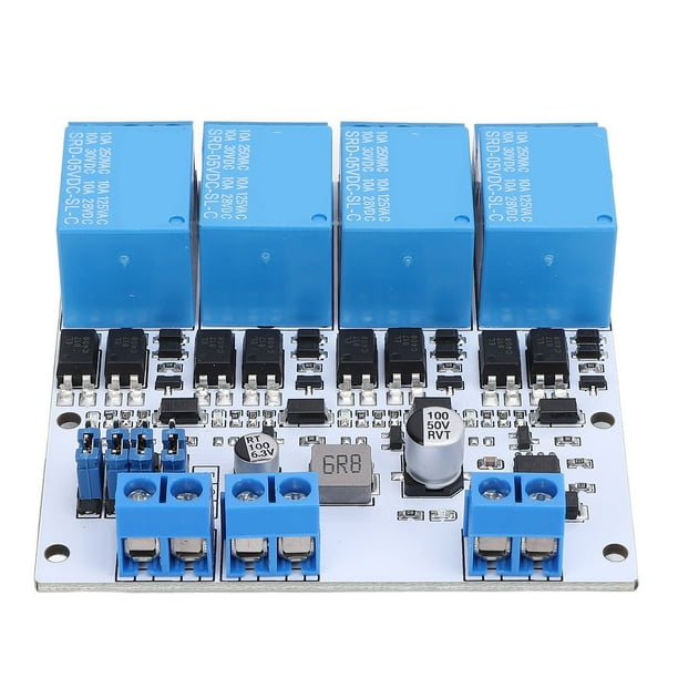 Relay Module with Optocoupler, 4 Channel LED Indicator Lights PCB GPIO ...