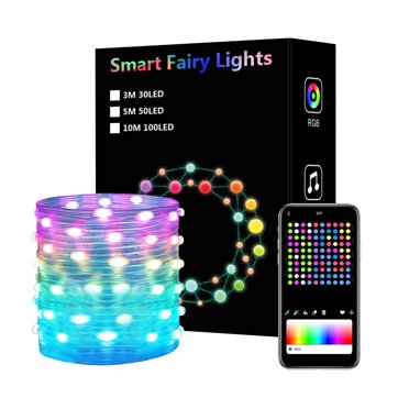 Twinkly 65.6ft LED Smart Lights, App-Controlled, 250 RGB LEDs, WiFi ...
