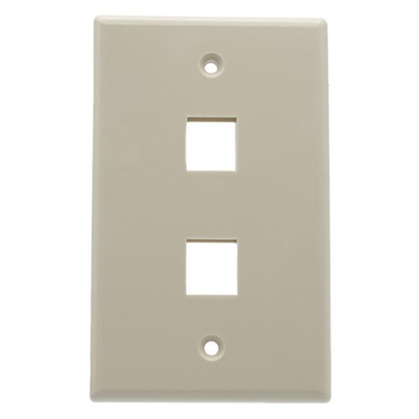 Keystone Single Gang 4 Port Wall Plate, Lite Almond - Walmart.com