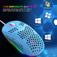 ZIYOULANG Wired Gaming Mouse, Honeycomb Shell, 6 DPI 6400, RGB Backlit ...