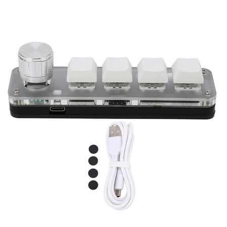 4 Keys Programmable Keyboard with Adjustable Single Knob Portable ...