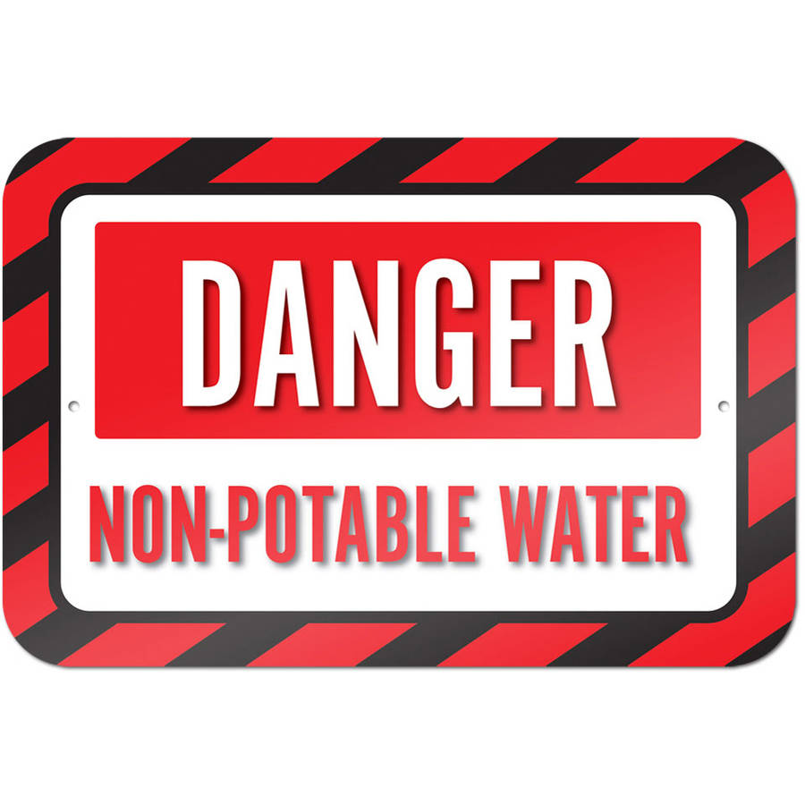 Danger Non - Potable Water Sign - Walmart.com