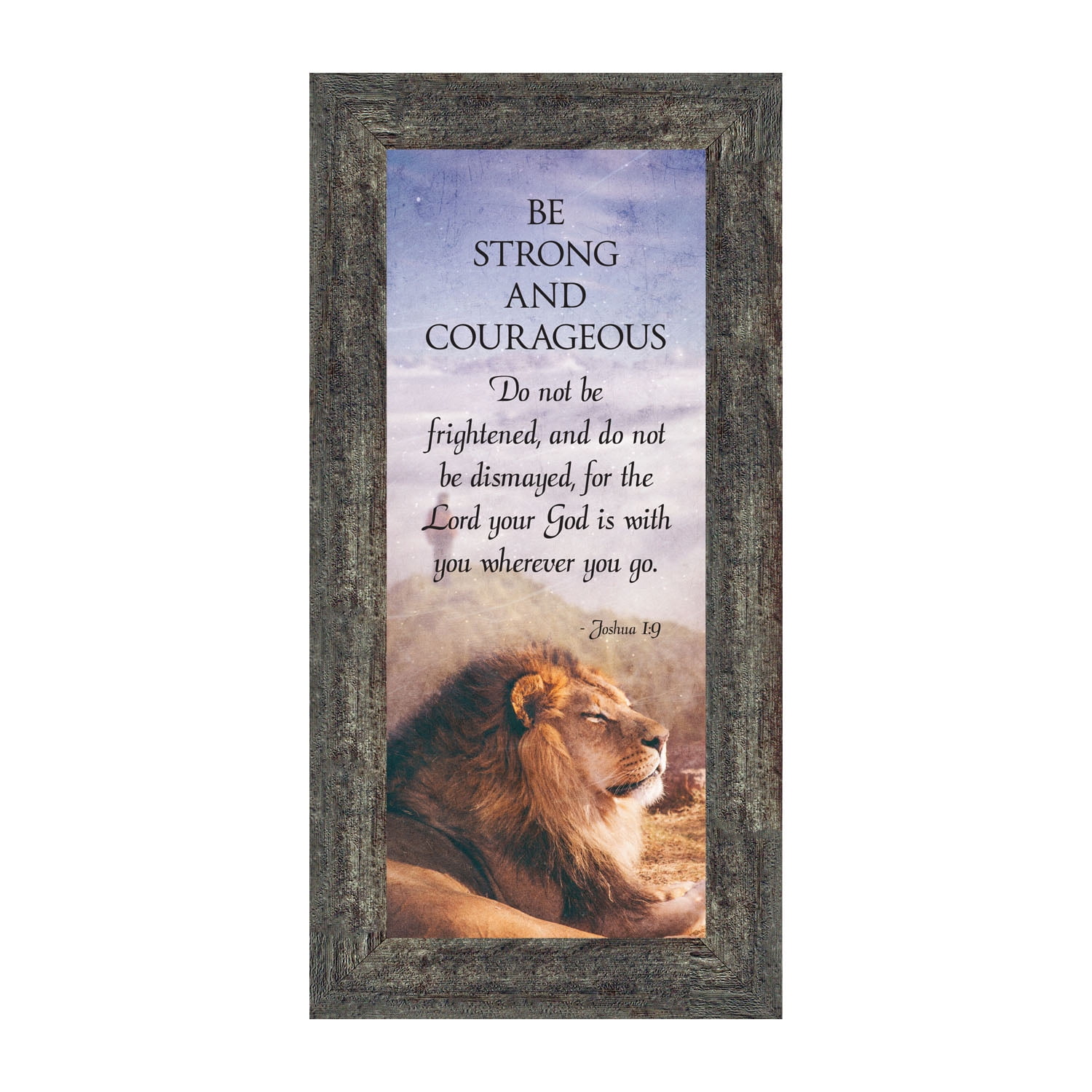 Wall Decor Home & Living Bible verse wall poster Be strong and ...