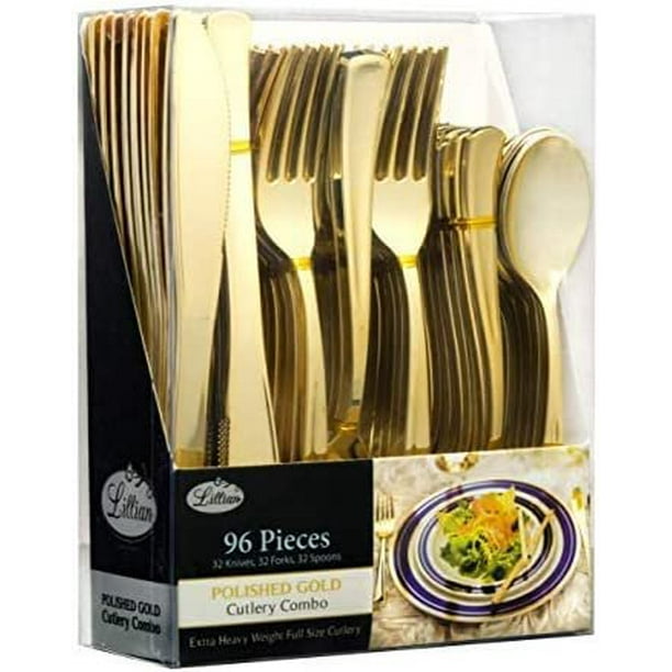 Plastic Cutlery Silverware Extra Heavyweight Disposable Flatware, Full ...