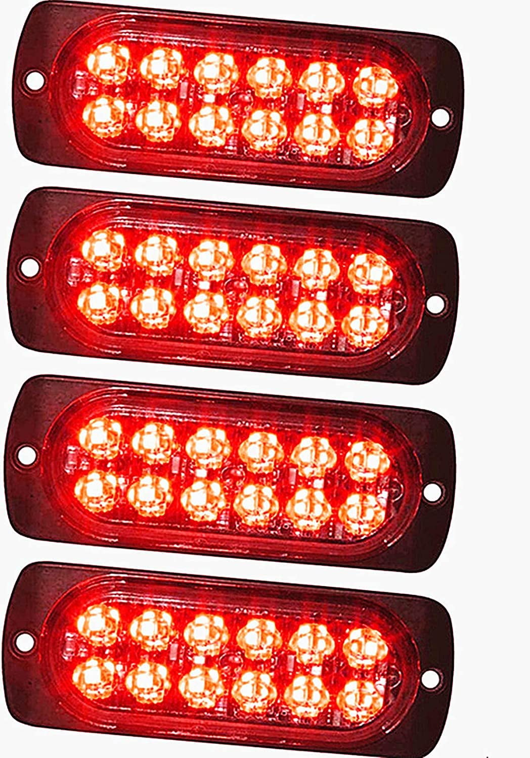 LINLIN 4 Pack 12LED Emergenty Warning Lights,LED Safety Emergency ...
