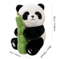 Giant Panda Plush Toy with Bamboo and Stump Soft Stuffed Animal ...