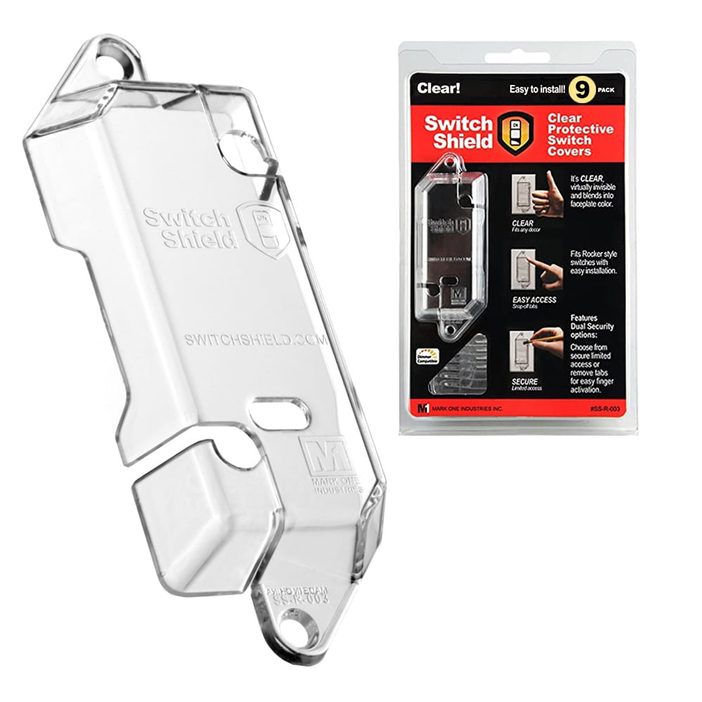 Clear Light Switch Guard / Cover (9 Pack) Rocker Style, Child-Safe ...