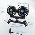 Car Fan, 12 Volt Fan for Backseat, Headrest 360°Rotatable Dual Head ...