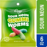 Gummy Sour Worms Candy Assorted Fruit Flavored Neon Gummies 2 lbs ...