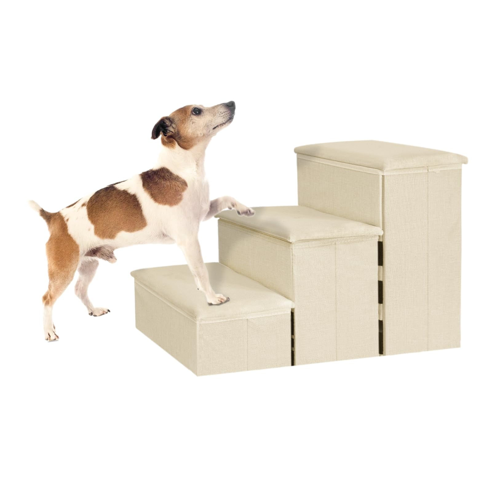 TONY HOBY Dog Stairs Steps, Foldable Dog Stairs, 3-Steps for Pet with ...