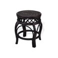 SK New Interiors Ginger Round Stool ECO Natural Rattan Wicker Handmade ...