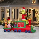 Airblown Inflatables Dr. Seuss Grinch Train Inflatable Christmas Décor ...