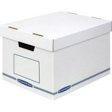 Bankers Box File Storage Boxes with Lids, White, 12-Pack - Walmart.com